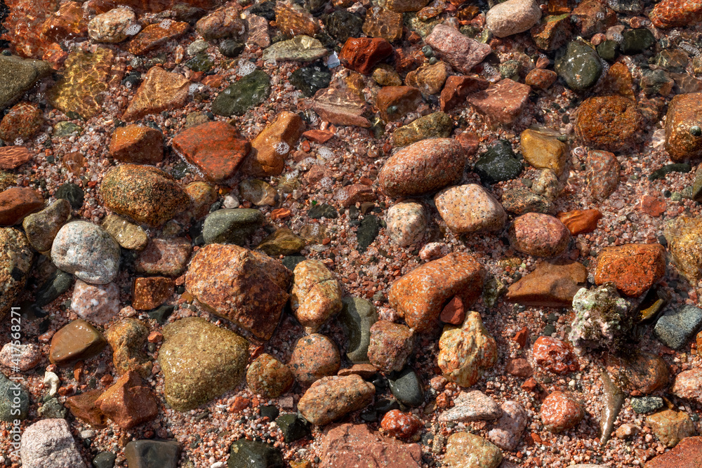 Red Sand and Stones of the red Sea Coast, Natural Texture Background ...