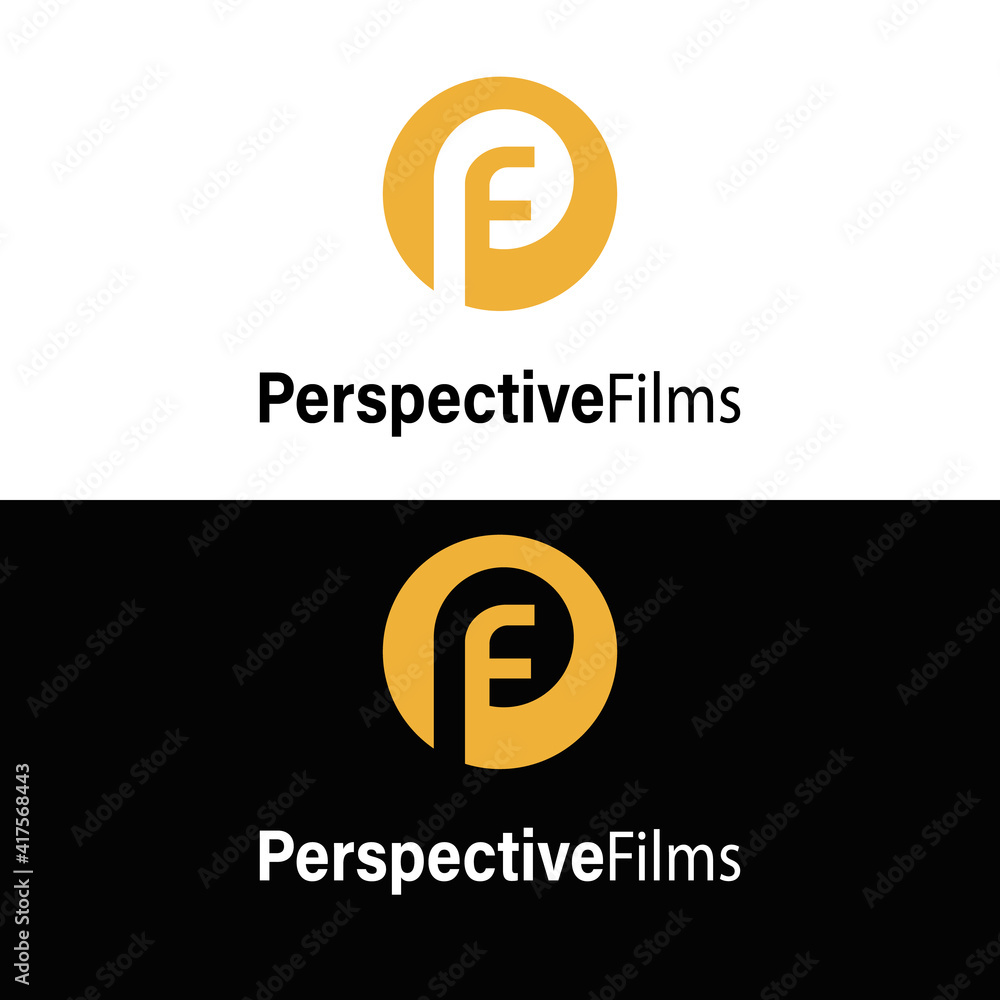 Letter PF P F logo combination inside a circle. OPF logo combination ...