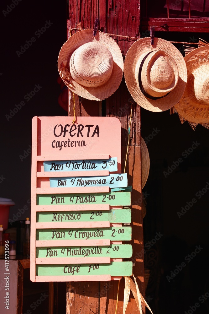 Cuisine in Cuba - street food menu. Stock Photo | Adobe Stock