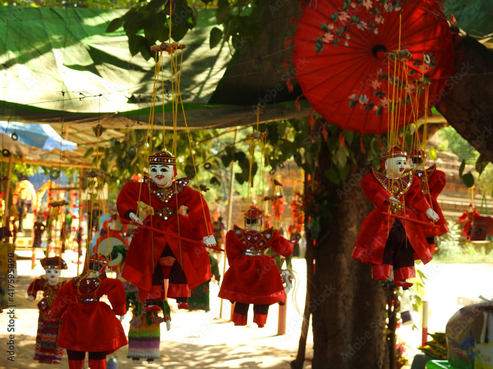 Burmese puppets. The tradition of puppet production dates back to the ...