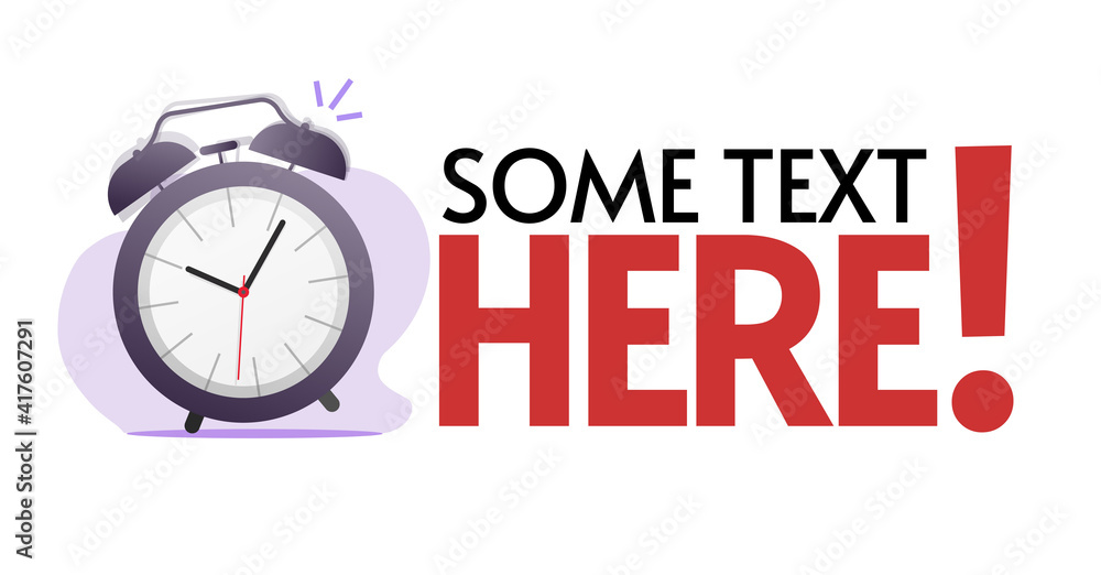 Time promotion information, motivational text promotion empty blank ...