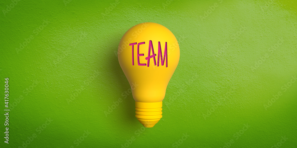 Ideas and innovation concept: 3D rendered retro type yellow light bulb ...