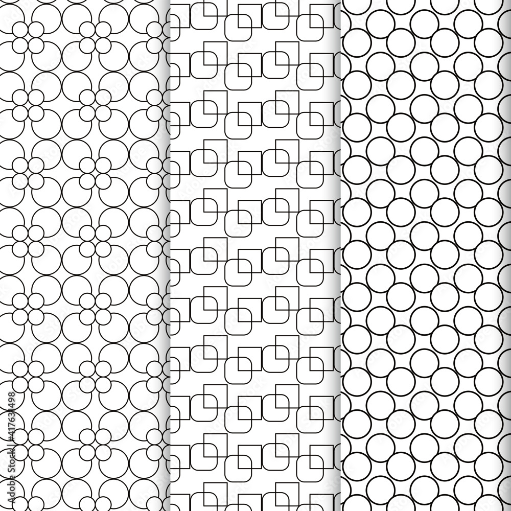 Patrones con círculos Stock Vector | Adobe Stock