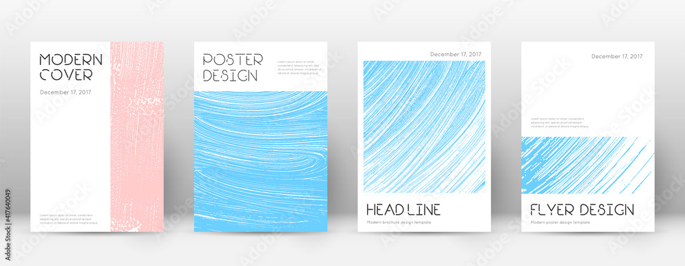 Cover page design template. Minimal brochure layout. Charming trendy ...