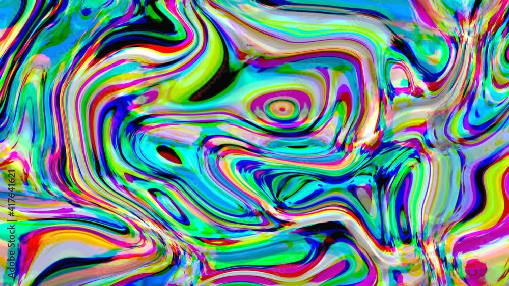 Dynamic liquid rainbow Concept art Fluid water 4k vídeo de Stock ...