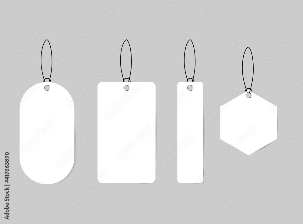 Blank White Paper Price Tags Or Gift Tags In Different Shapes Set Of blank-white-paper-price-tags-or-gift-tags-in-different-shapes-set-of