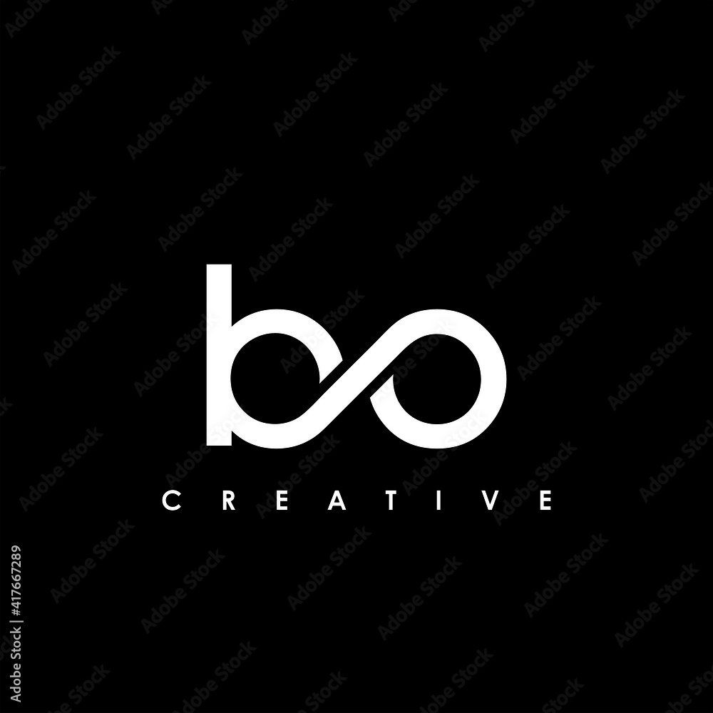 BO Letter Initial Logo Design Template Vector Illustration Stock Vector ...