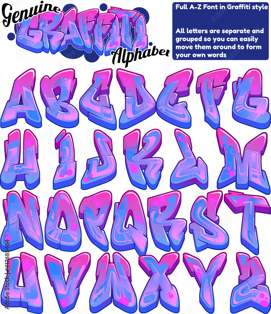 Graffiti Alphabet Fonts A Z