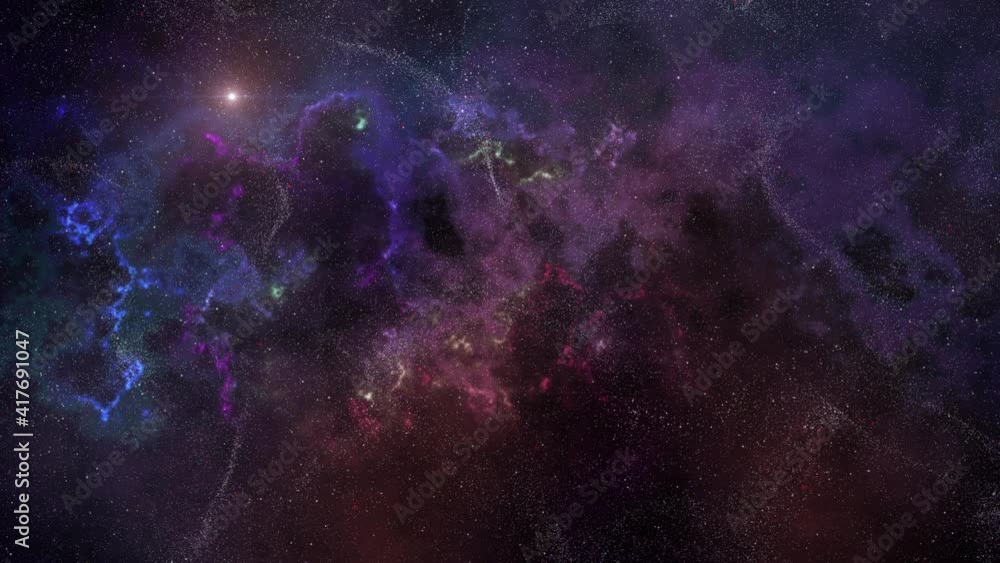 Deep Space - Stars in Void - Black space emptiness with mega clouds of ...