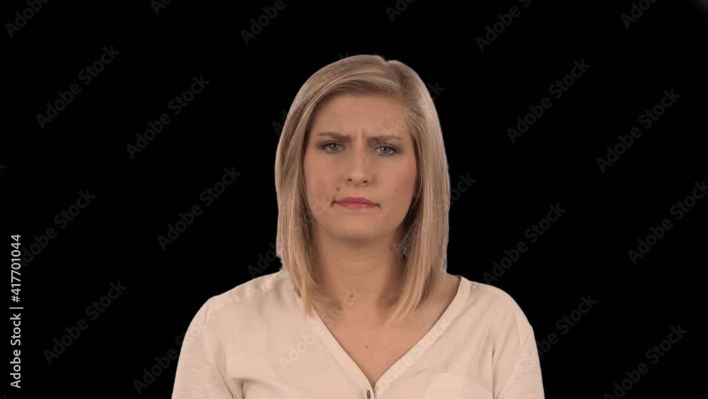 Human reactions captured against green screen with alpha (transparency ...