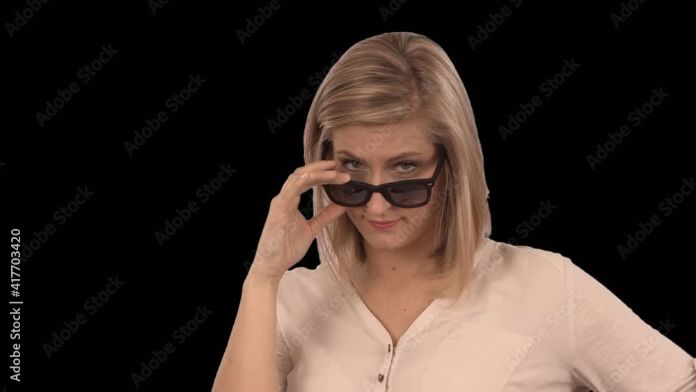 Human reactions captured against green screen with alpha (transparency ...