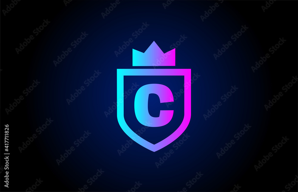 royal C alphabet letter icon logo for business. Company design with ...