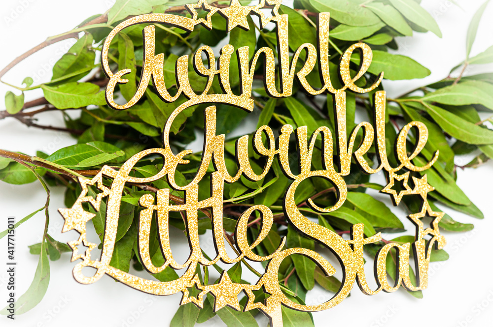 Twinkle twinkle little star letters. Cake real topper Stock Photo ...