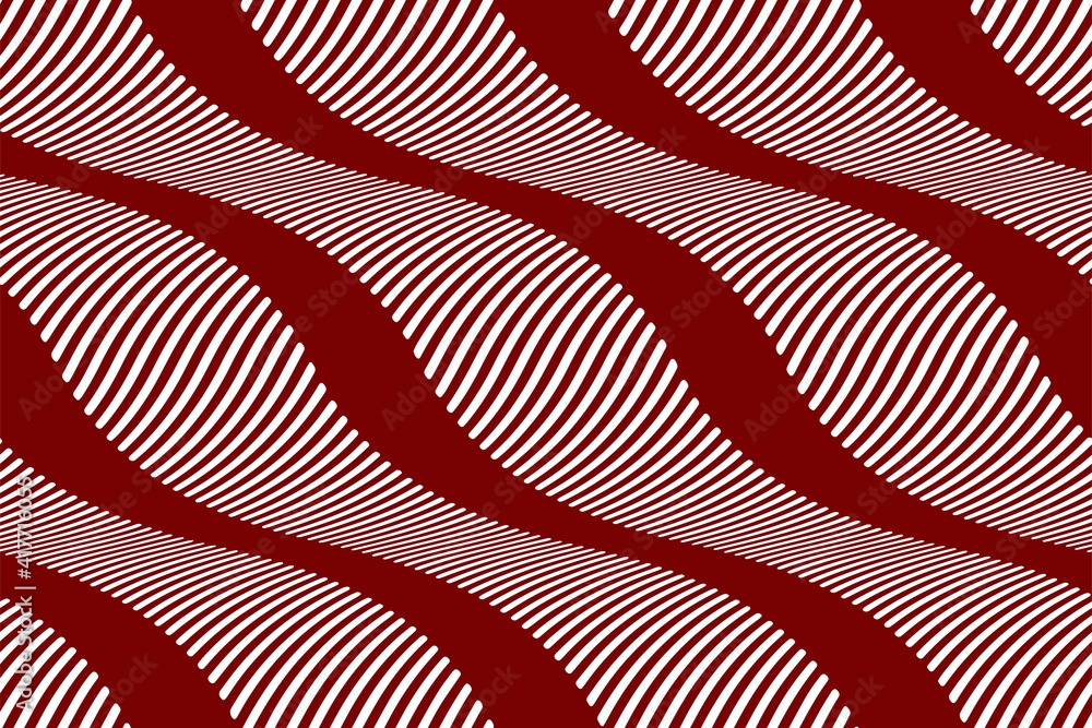 Full Seamless Background with waves lines Vector. Red texture with ...