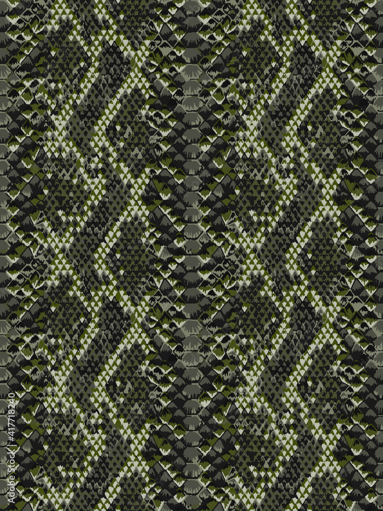 Full Seamless Snake Animal Skin Pattern Vector. Snake leather design ...