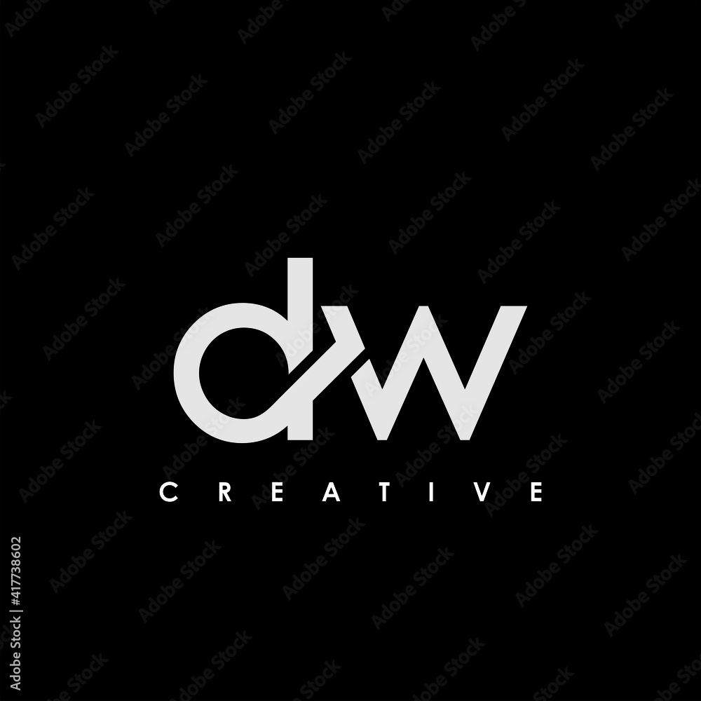 DW Letter Initial Logo Design Template Vector Illustration Stock Vector ...