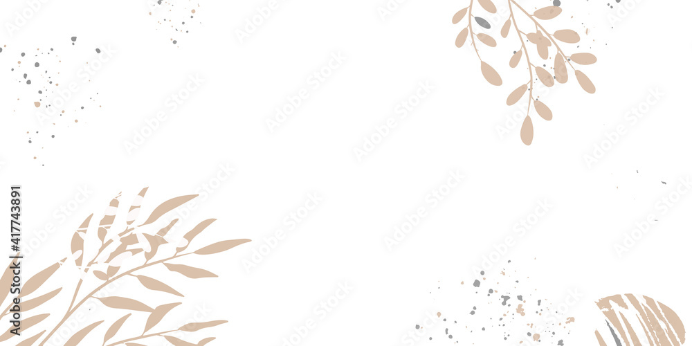 Trendy bohemian abstract square art templates with floral and geometric ...