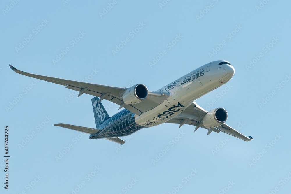 August 30, 2019. Zhukovsky, Russia. long-range wide-body twin-engine ...