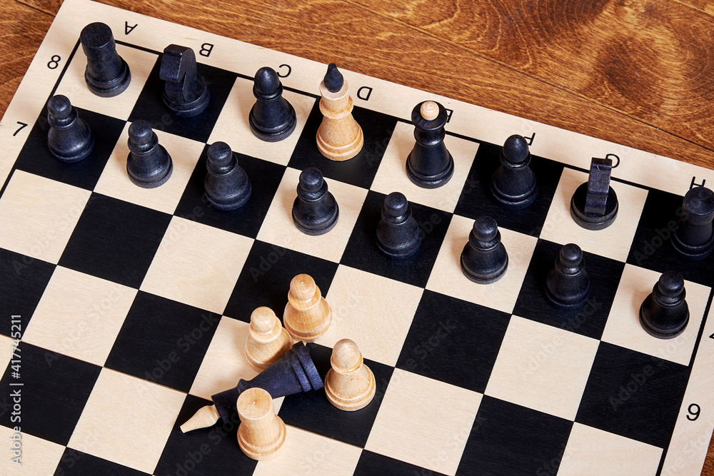 Captivity and exchange concept on the chessboard with chess piece ...