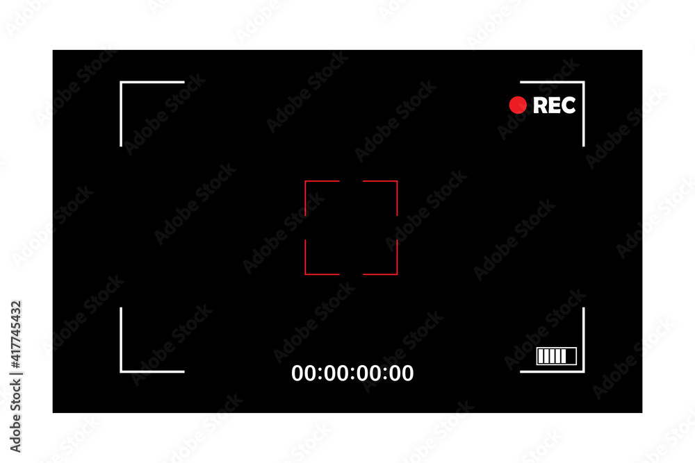 Vetor de Abstract camera screen. Photo frame. App interface template ...