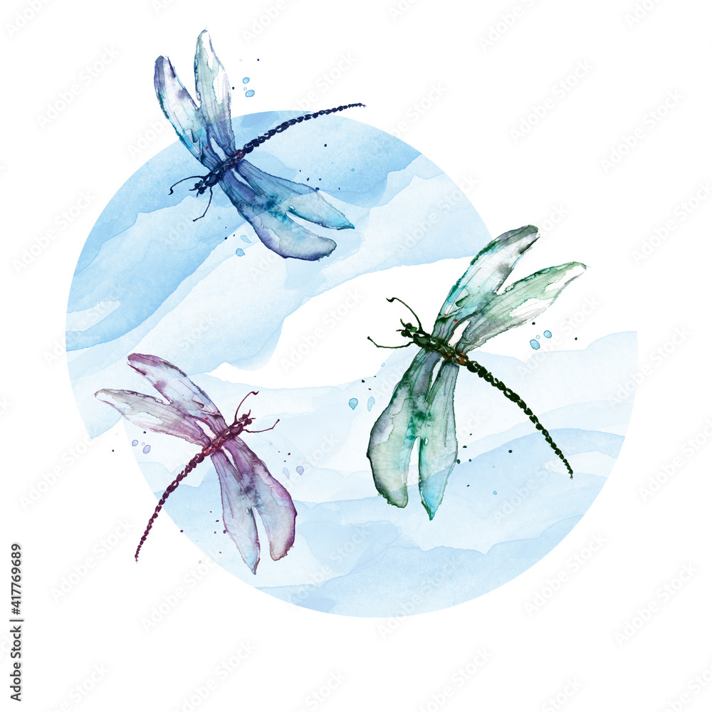 Watercolor Dragonfly