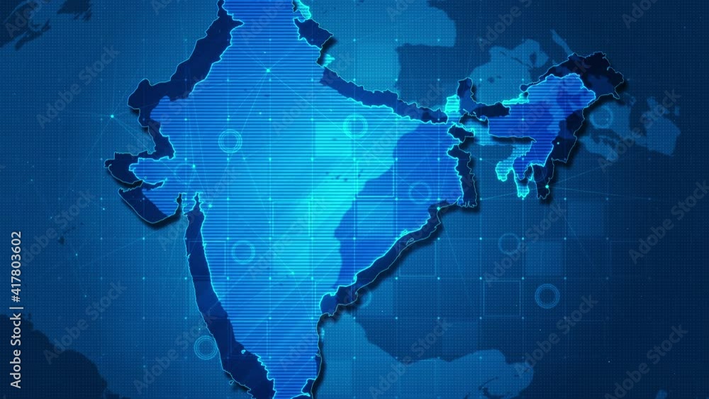 Business map technology india concept. Future technology business map ...