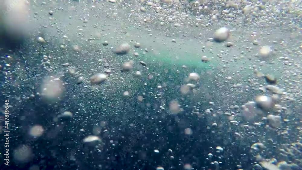 Drowning person. The man is drowning under water. Underwater footage of ...