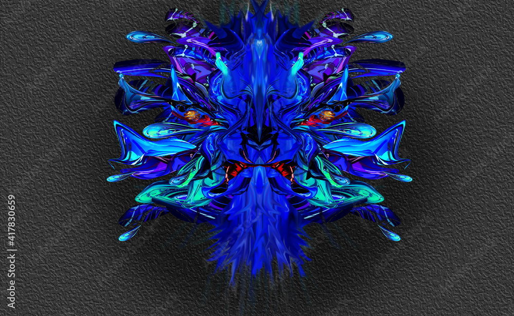 dragon face wave form background design Stock Illustration | Adobe Stock