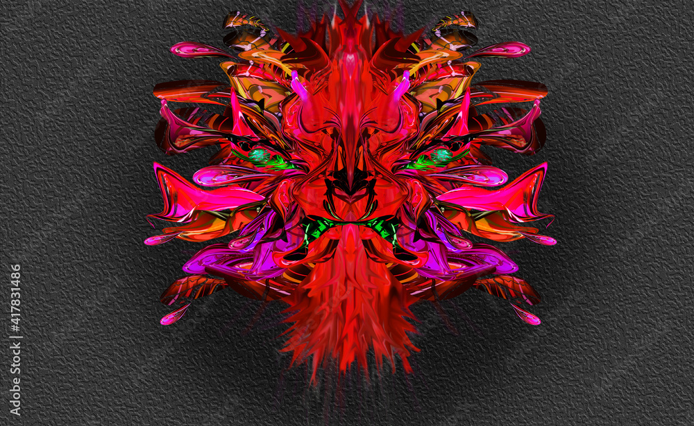 dragon face wave form background design Stock Illustration | Adobe Stock