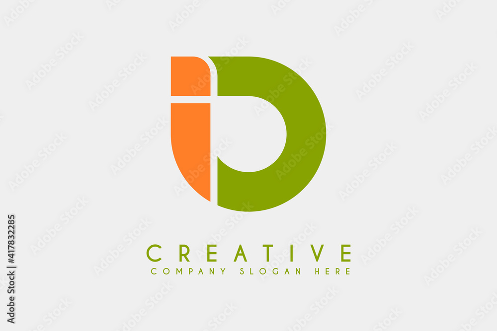 Abstract letter ID logo design vector illustration, ID business and ...