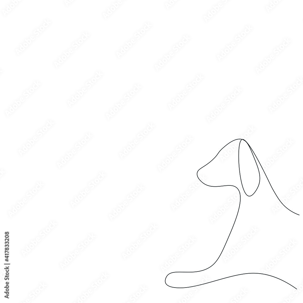 Dog one line drawing vector illustration Stock Vector | Adobe Stock Dog one line drawing vector illustration Stock Vector | Adobe Stock
