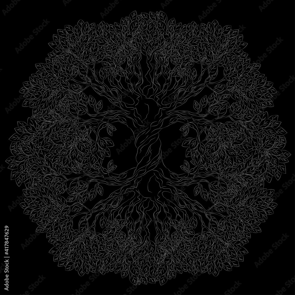 Yggdrasil tree. Celtic symbol of the ancient Vikings. The symbol of the ...