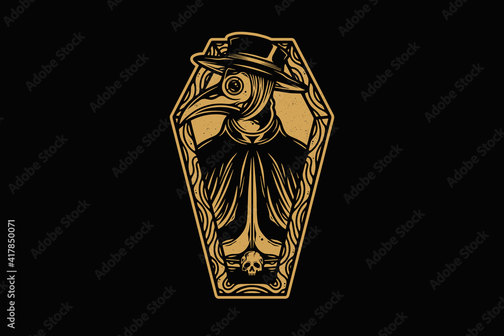 Medieval Plage Doctor Vector Tattoo Stock Vector | Adobe Stock