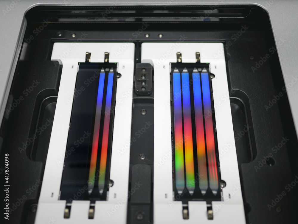 next generation sequencing flow cell. genetic engineering, genetic ...