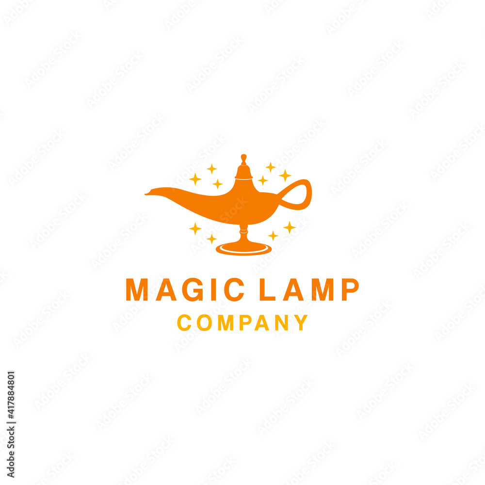 Magic lamp Logo technology. antique Vector Modern Symbol. Company Logo ...