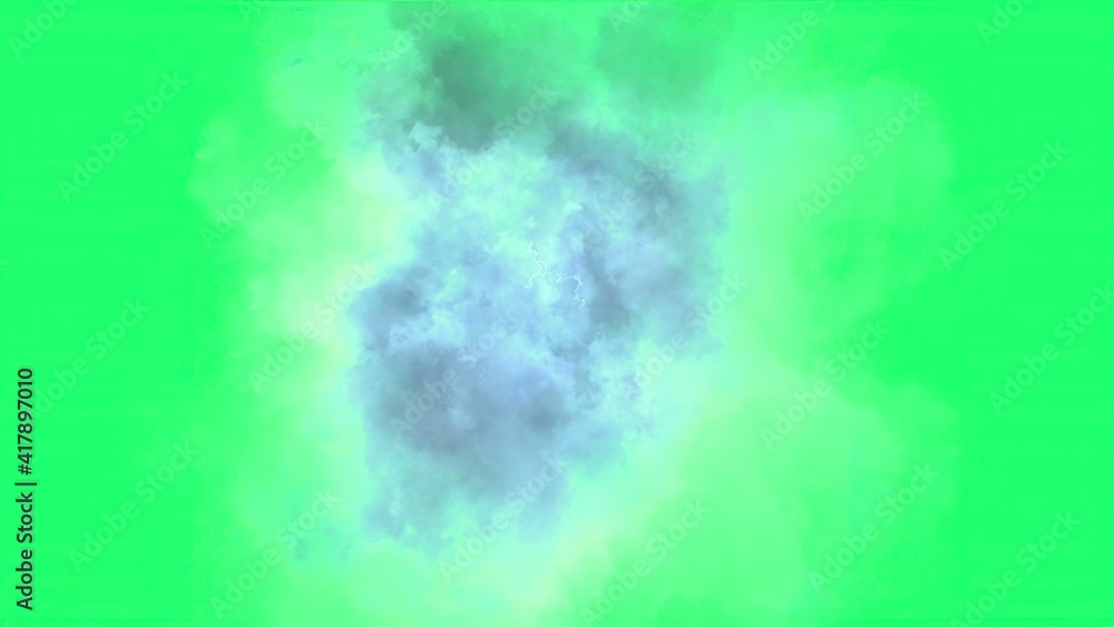3D illustration - Clouds effect on green screen Stock Photo | Adobe Stock