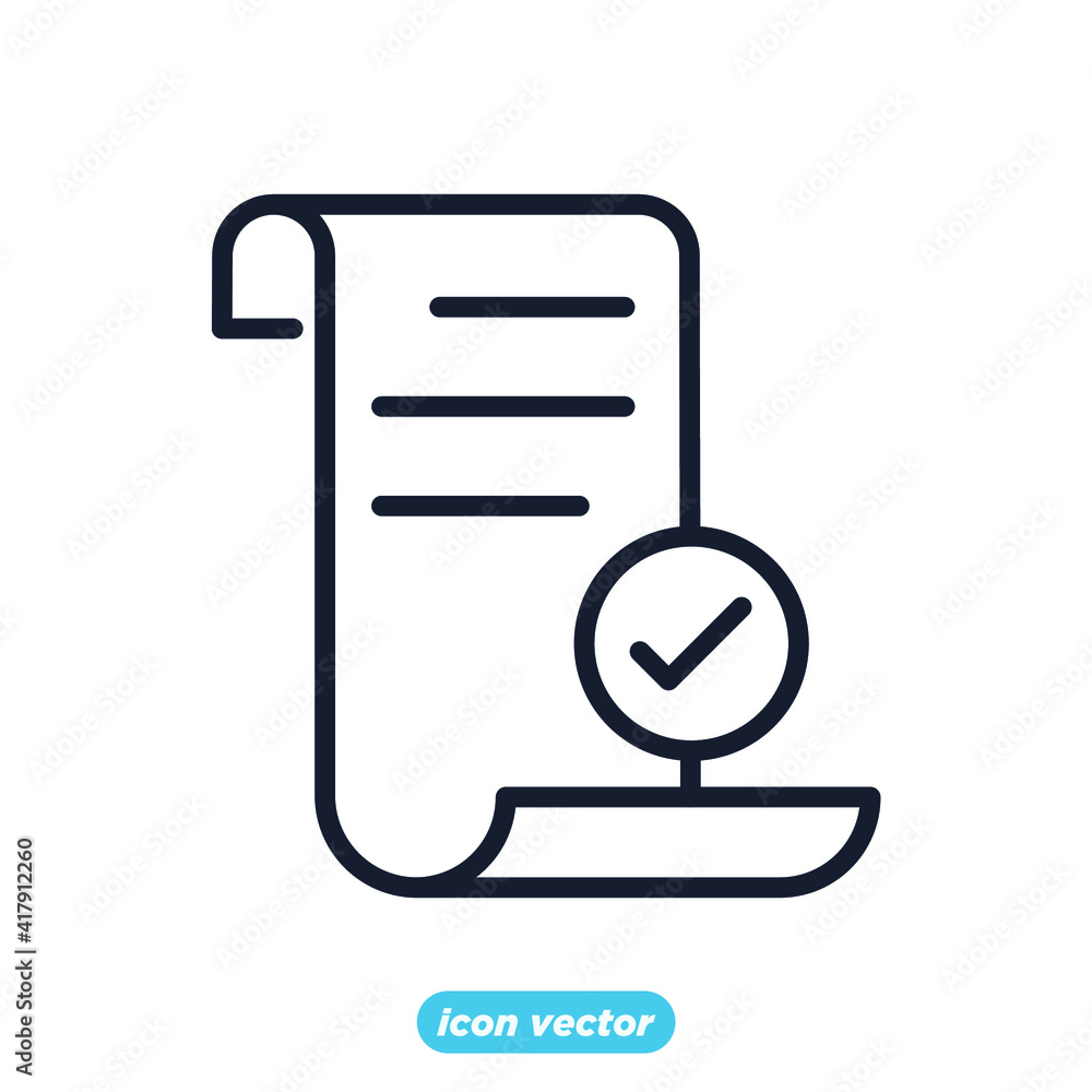 contract icon. Business and finance contract symbol template for ...