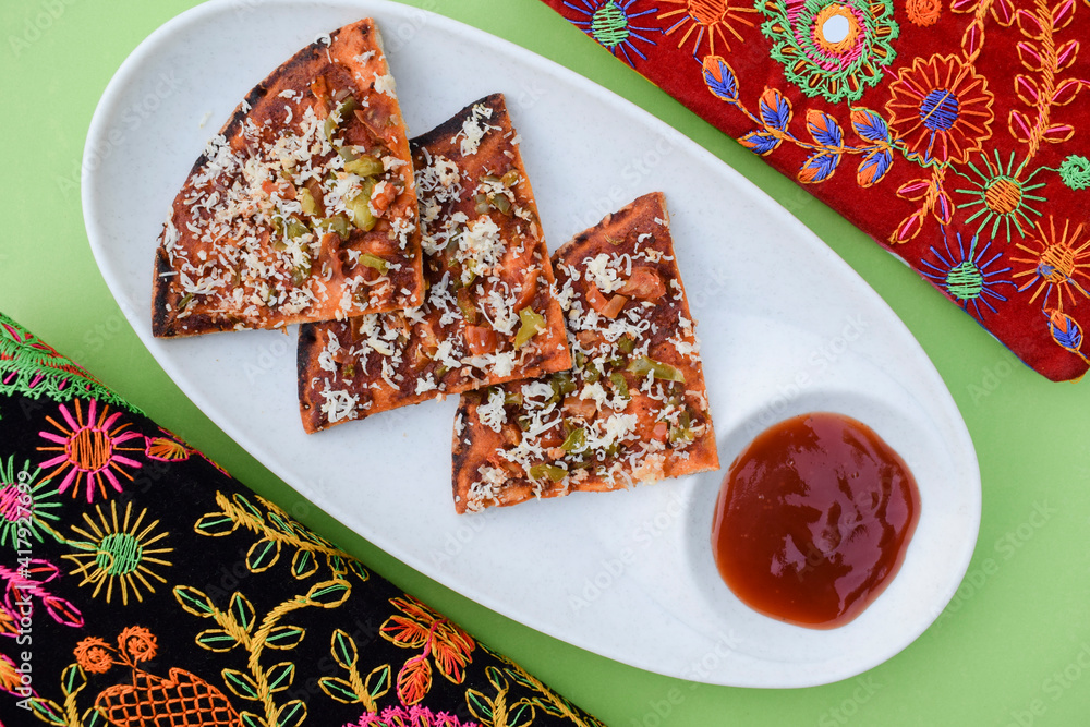 Farali pizza made out of Fasting flour eaten during Indian fast with ...