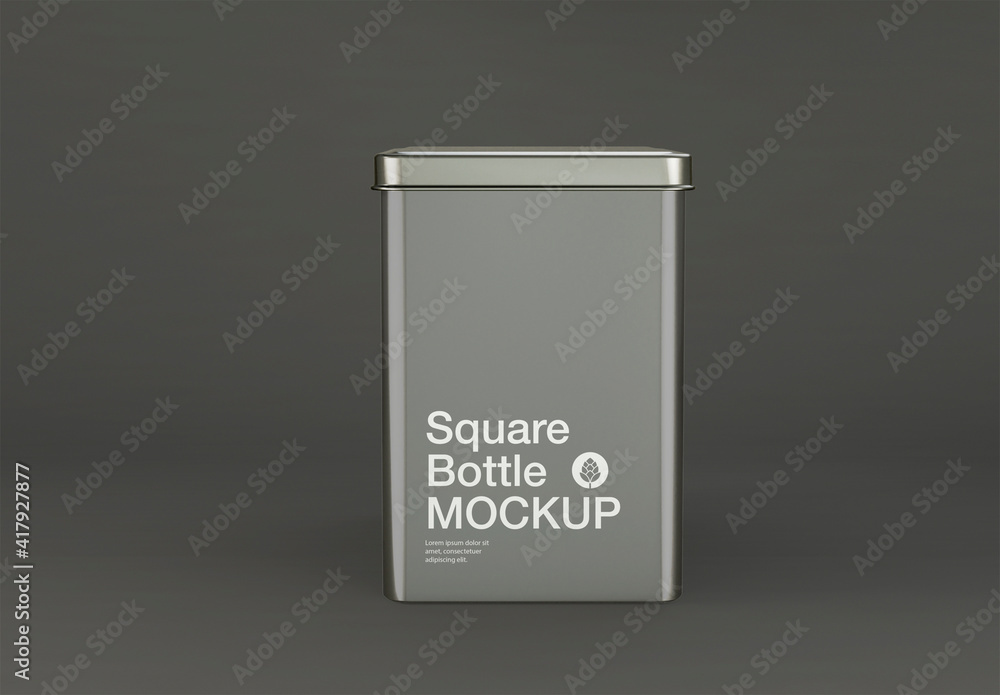 Metallic Tin Box Mockup Stock Template | Adobe Stock