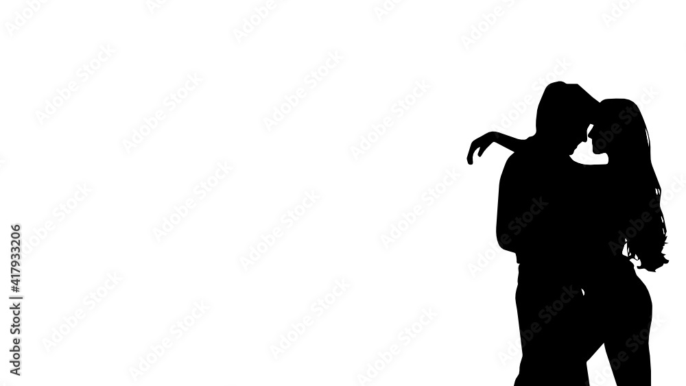 couple silhouette Stock Vector | Adobe Stock