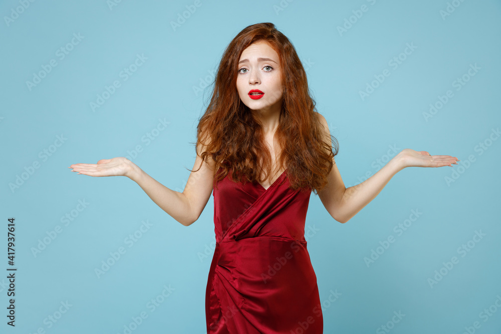 Young caucasian confused mistaken readhead angry expressive irritated ...