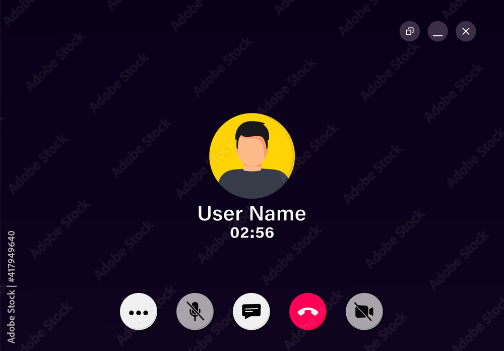 Mockup Videoconferencing and online meeting workspace vector page ...