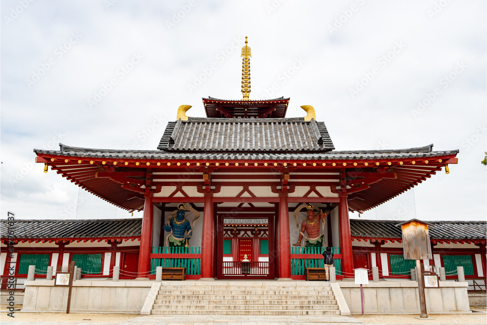 Chumon gate of Shitennoji temple in Osaka, Japan Stock Photo | Adobe Stock