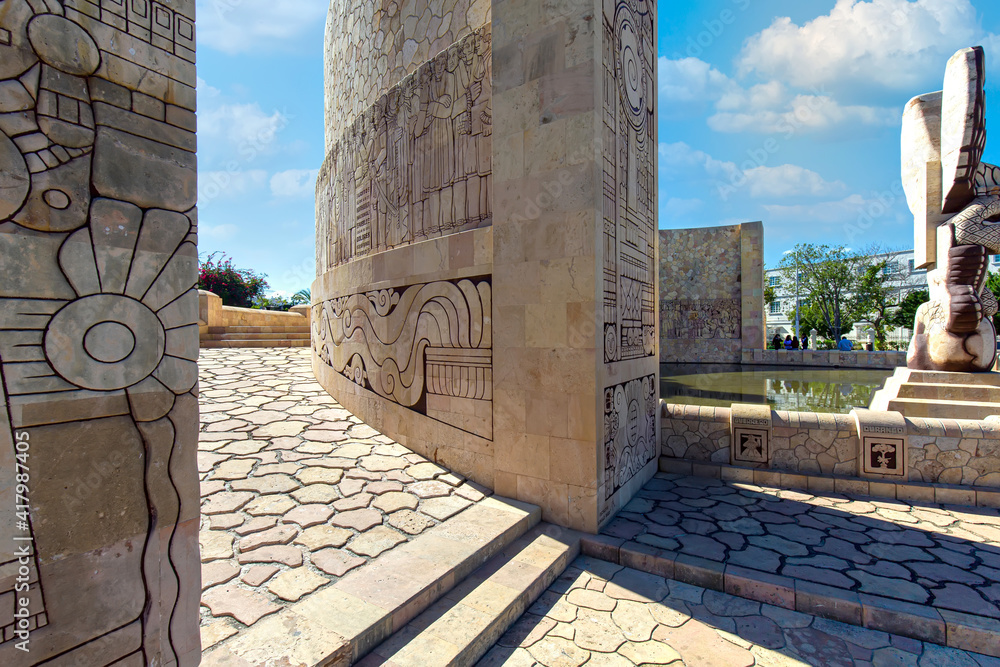 Merida, Mexico - 11 February, 2020: Merida, an iconic Homeland Monument ...