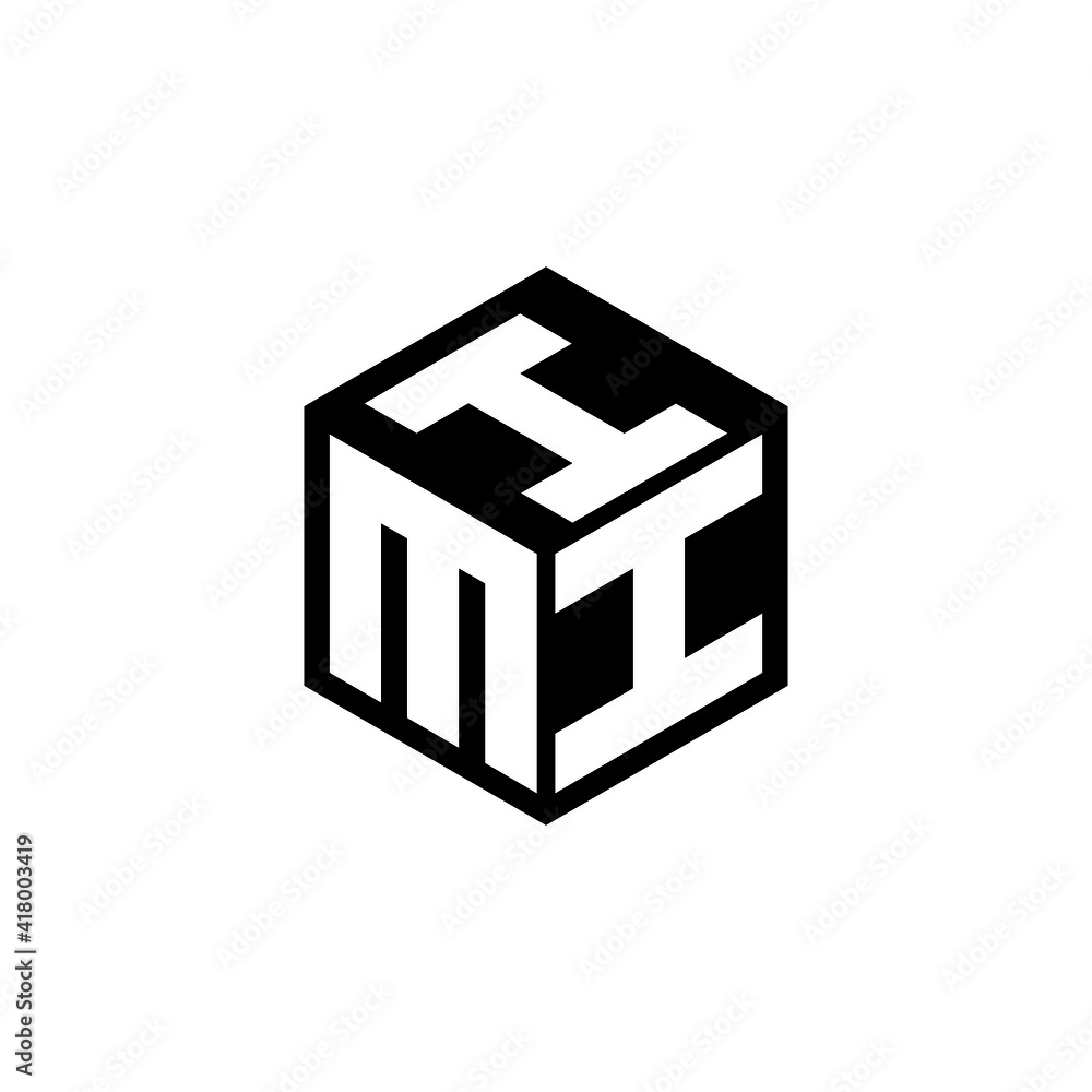 MII letter logo design with white background in illustrator, cube logo ...