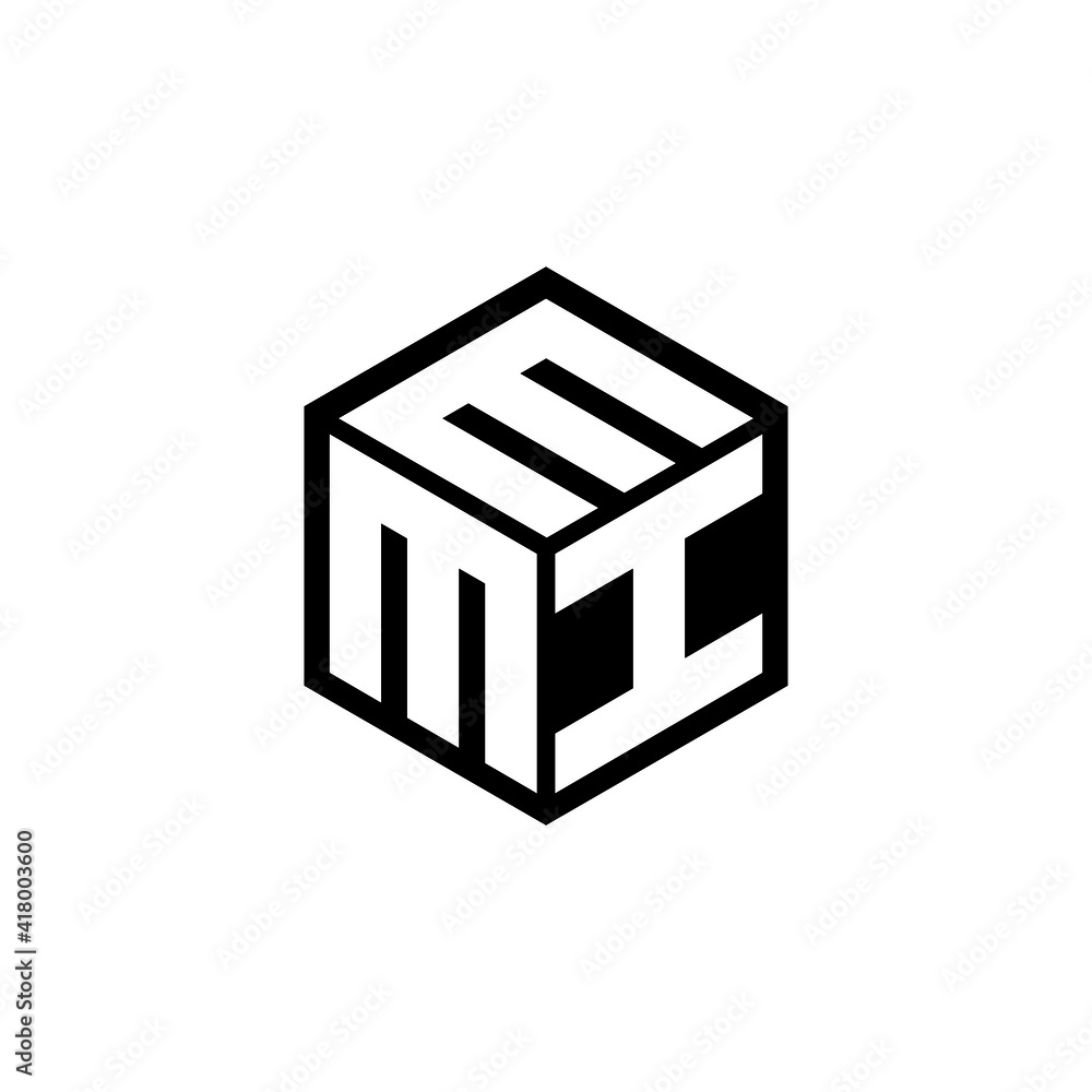 MIM letter logo design with white background in illustrator, cube logo ...