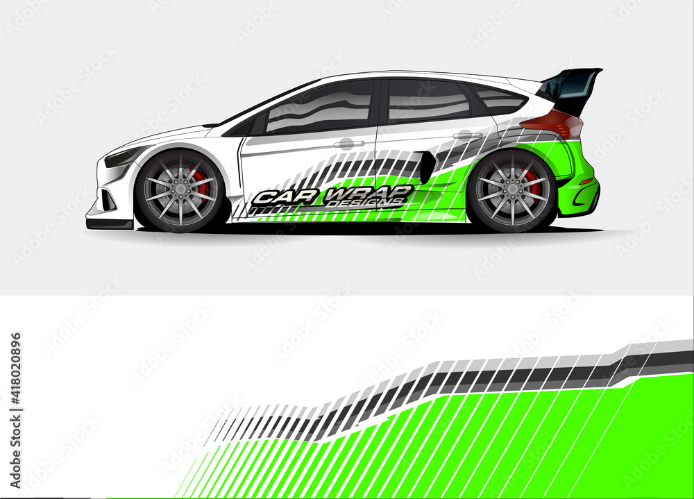 car wrap design. simple lines with abstract background vector concept ...
