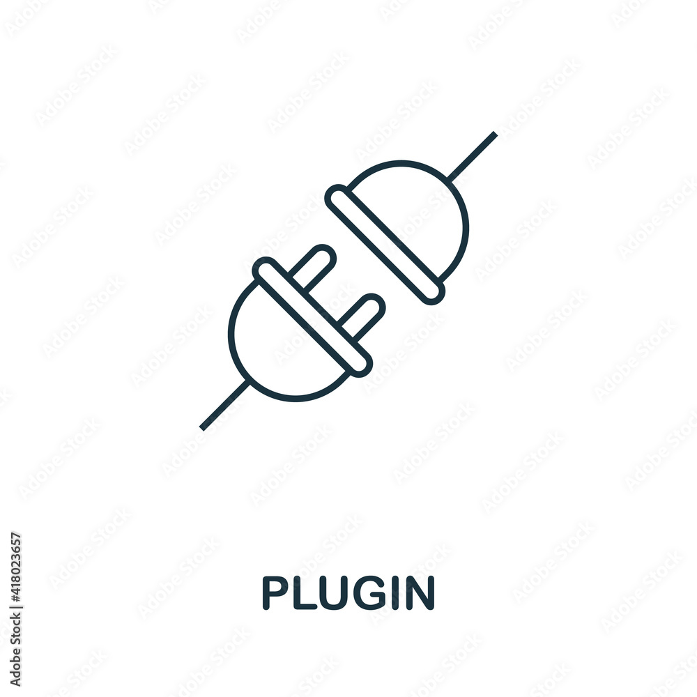 Plugin vector icon symbol. Creative sign from seo and development icons ...