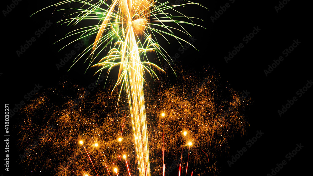 Image with a black background prepared to edit text of a firework ...