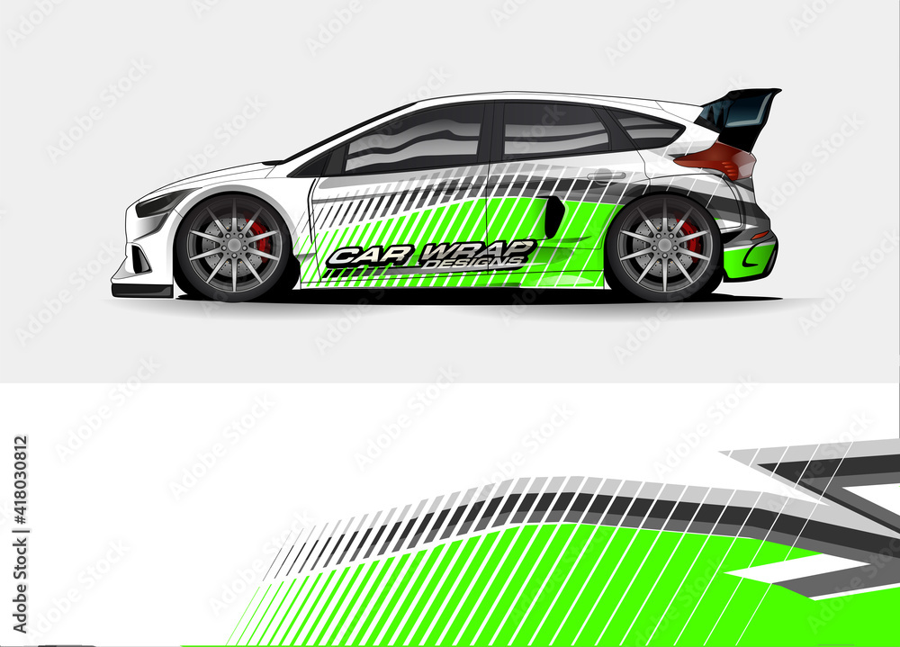 car wrap design. simple lines with abstract background vector concept ...